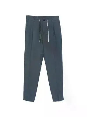 Eleventy Drawstring-fastening Trousers - Blue