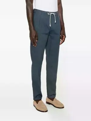 Eleventy Drawstring-fastening Trousers - Blue