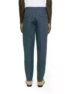 Eleventy Drawstring-fastening Trousers - Blue
