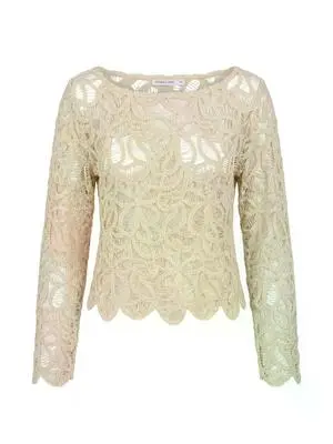 Patrizia Pepe Crochet Scalloped Top