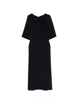 Aspesi Tie Detailed Silk Crepe Dress