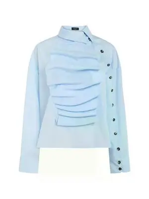 A.W.A.K.E. Mode Button-embellished Blouse