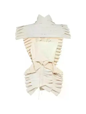 A.W.A.K.E. Mode Ruffled Top - Neutrals