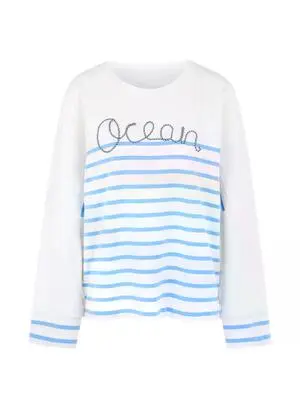 MARCCAIN Striped Cotton Sweatshirt