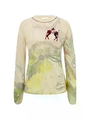 VIVIENNE WESTWOOD Kyle Print Detail Wool Sweater