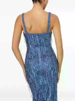 Jenny Packham Fleur Bead-embellished Gown - Blue