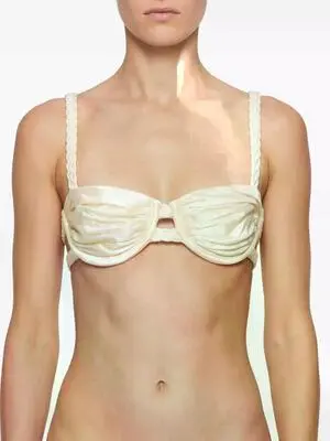 ISA BOULDER Weave Strap Bikini Top - Yellow