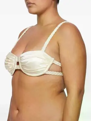 ISA BOULDER Weave Strap Bikini Top - Yellow