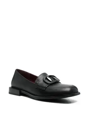 LINDA BAUMANN Buckle-detail Leather Loafers