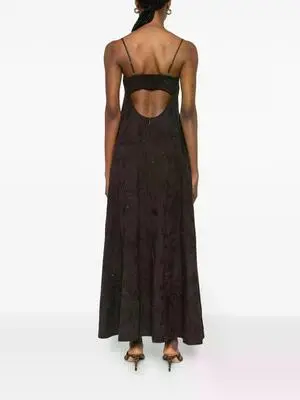 Liu Jo Long Embroidered Cotton Muslin Dress