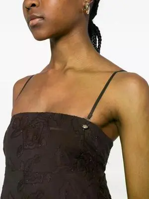 Liu Jo Long Embroidered Cotton Muslin Dress