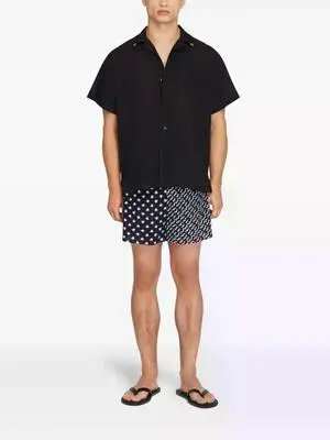 DONDE ESTEBAN Collar-embellished Printed Shirt