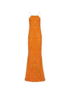 TALLER MARMO Candice Sequinned Maxi Dress - Orange