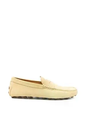 TOD'S Gommino Bubble Leather Loafers - Yellow