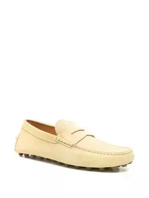 TOD'S Gommino Bubble Leather Loafers - Yellow