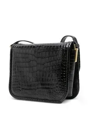 Pinko Crocodile-effect Flap Shoulder Bag