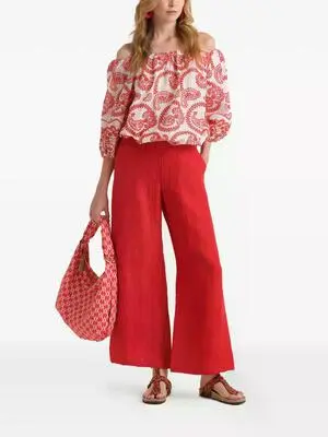 Malìparmi Jacquard Linen Trousers