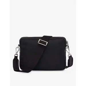 Prada Re-nylon And Leather Shoulder Bag - Black