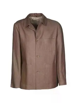 LARDINI Buttoned Pocket Jacket - Brown