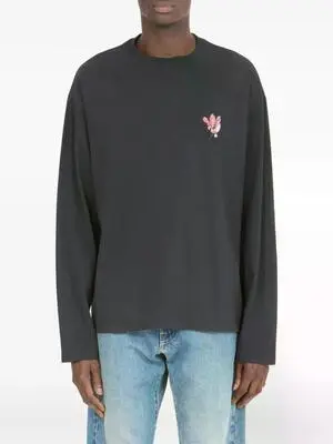 MAISON MARGIELA Floral-print Long-sleeve T-shirt - Grey