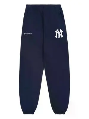 Sporty & Rich Logo-embroidered Track Pants - Blue