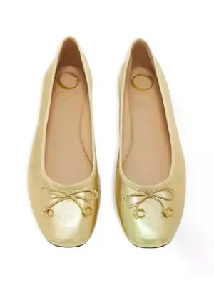ODISSI Square Ballerina Flat - Gold