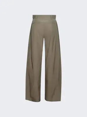 THE ROW Iven Cotton Pants - Green
