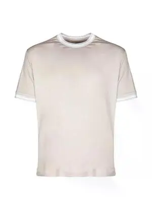 Eleventy Ringer Trim T-shirt - Neutrals