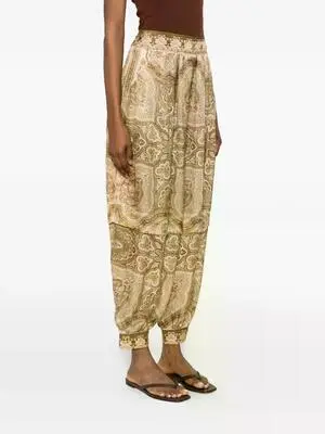 Zimmermann Luna Paisley Print Trousers - Neutrals