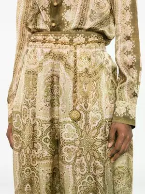 Zimmermann Luna Paisley Print Trousers - Neutrals