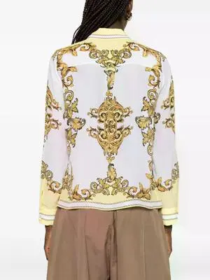 Alice + Olivia Graphic-print Silk Shirt
