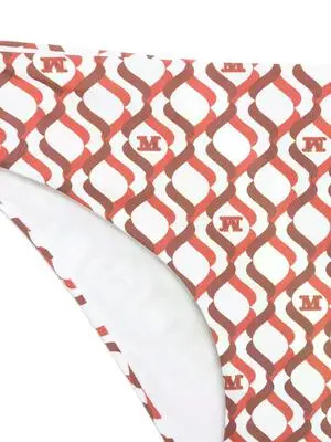 Max Mara Sibilla Geometric-pattern Bikini Bottoms - White