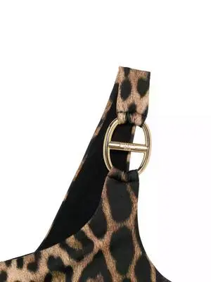 Moschino Leopard-print Bikini Top