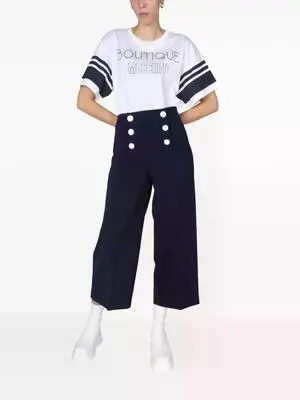 Moschino Button Detailed Wide Leg Trousers