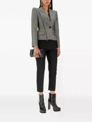 Alexander McQueen High-rise Cigarette Trousers - Black