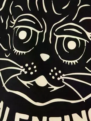 Valentino Garavani Le Chat De La Maison-print T-shirt - Black