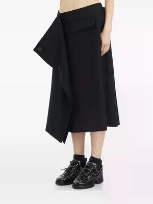 Comme Des Garçons Button Detailed Midi Skirt