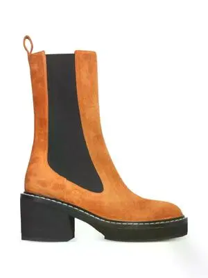 Khaite Suede Chelsea Boots - Brown