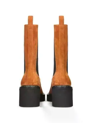 Khaite Suede Chelsea Boots - Brown