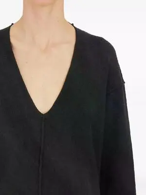 Isabel Benenato V-neck Open-back Sweater