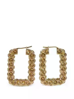 Amina Muaddi Charlotte Crystal-embellished Hoop Earrings - Gold
