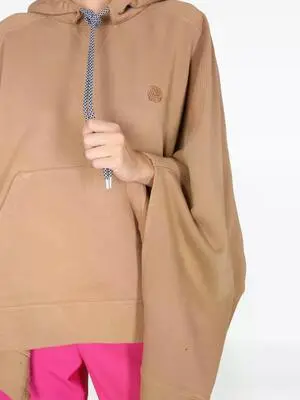 AMBUSH Hooded Poncho With Embroidered Logo - Neutrals