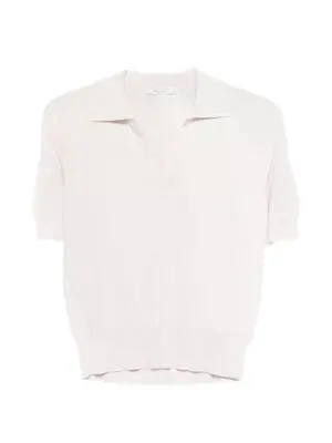 DANIELE FIESOLI V-neck Collared Top - Pink