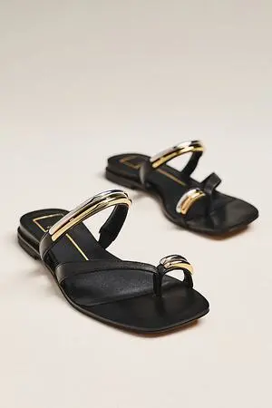 Dolce Vita Tara Toe Loop Sandals - Black