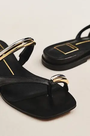 Dolce Vita Tara Toe Loop Sandals - Black
