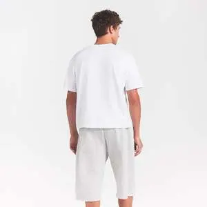 SKIMS Relaxed Cropped Crewneck | White | | Heavyweight Cotton - Chalk
