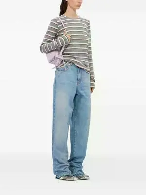 MSGM Striped Long-sleeve Top