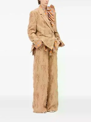 MSGM Ruffled Raw-cut Blazer