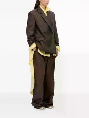MSGM Notched-lapel Double-breasted Blazer - Brown