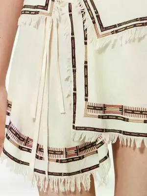 Isabel Marant Étoile Feriel Embroidered Wrap Skirt - Neutrals